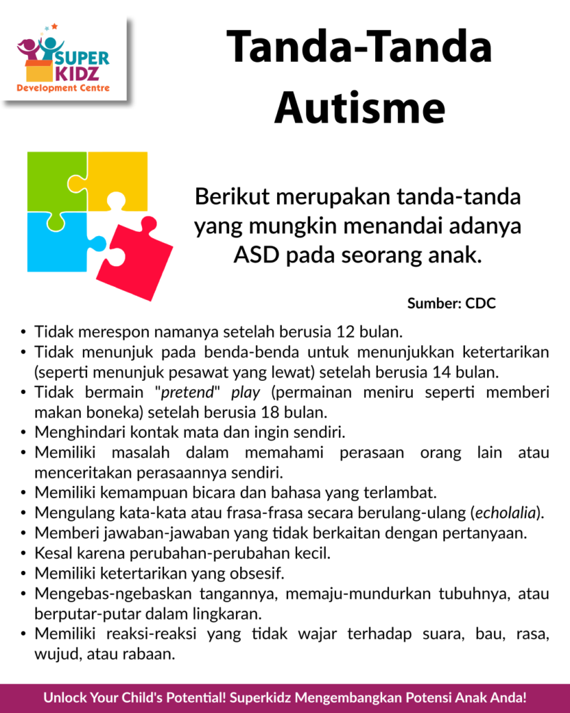 Tanda-Tanda Autisme (ASD) - Klinik Tumbuh Kembang Anak Superkidz